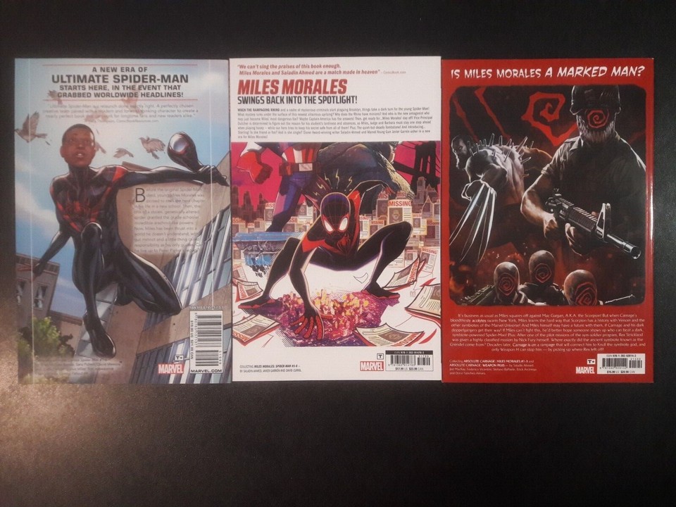 Miles Morales Paperback Lot (Ultimate Comics, Miles Morales, Absolute Carnage) | eBay
