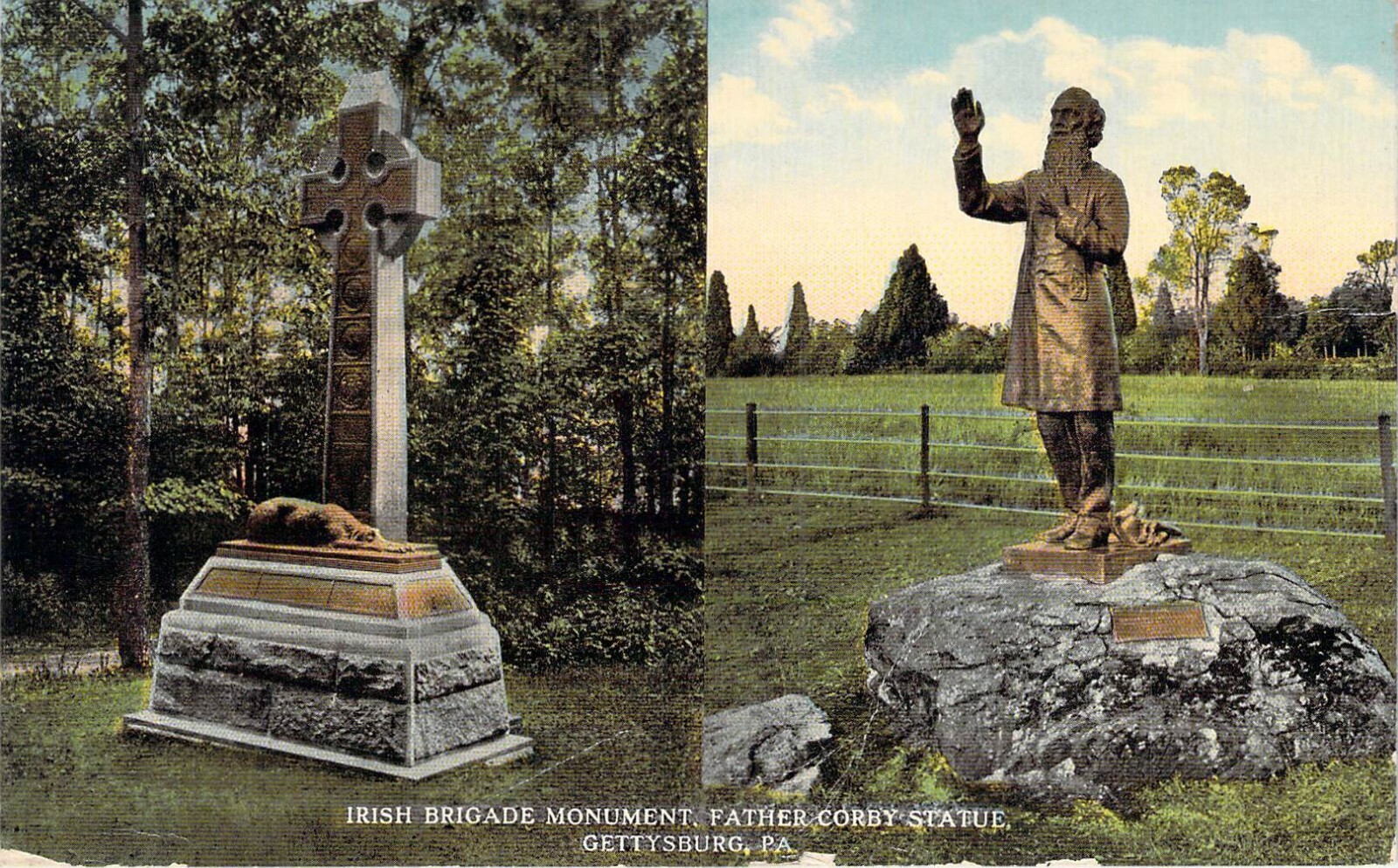 Irish Brigade Monument, Father Corby Statue | eBay