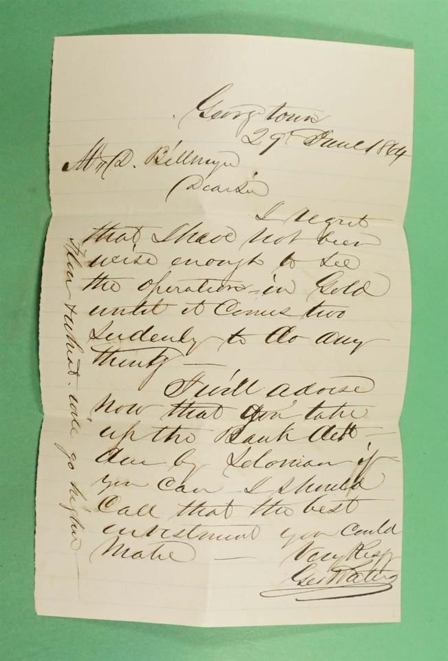 DR WHO 1864 STATIONERY GEORGETOWN DC TO SHEPHERDSTOWN VA +LETTER R23470 ...