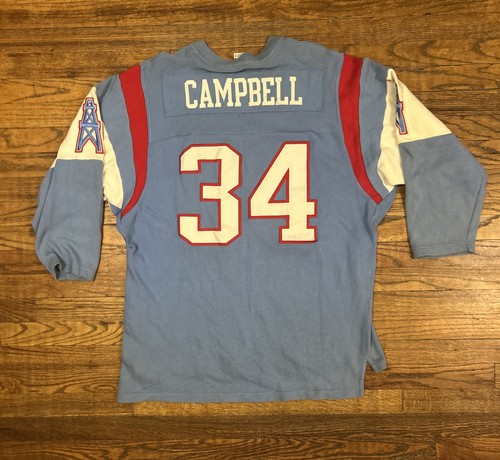 Reebok NFL Throwbacks Earl Campbell Houston Oilers XL Sweater Jersey | eBay