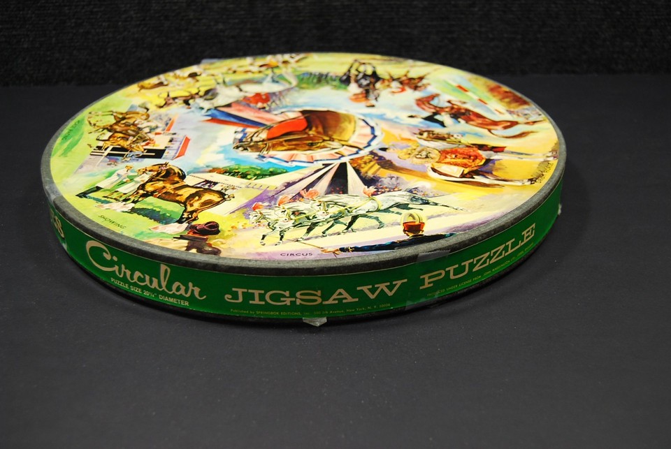 Vintage Springbok Round Jigsaw Puzzle Horses # 2022 - 500+ Pcs - 1969 ...