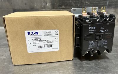 Eaton C25GNY8, Definite Purpose Contactors Non-Reversing 3P 90A 120V 50 ...