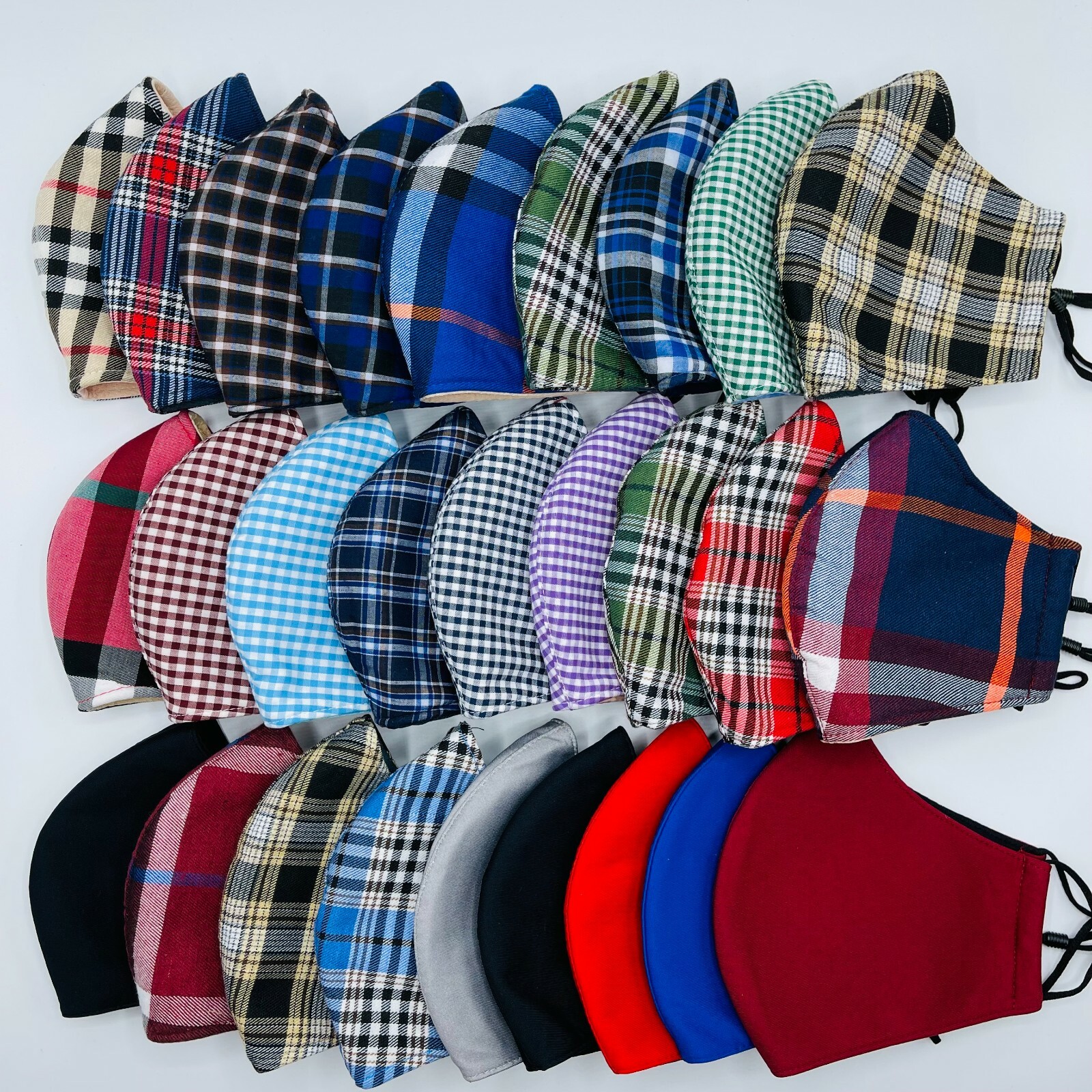 [3 PACK] Face Masks, High Quality Polyester/Cotton Triple-Layer Unisex ...