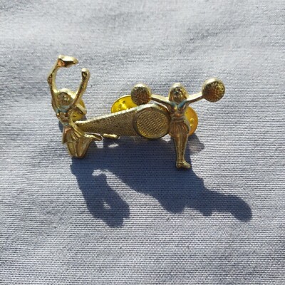 Cheerleading Gold-Toned Varsity Jacket Letter Lapel Pins | eBay