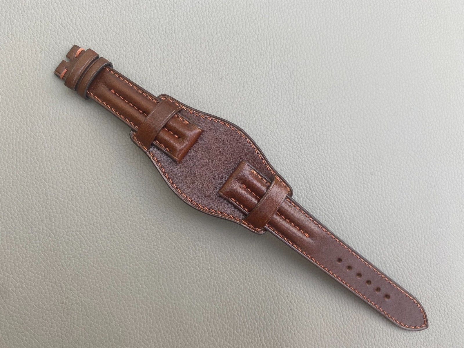 28 26 24 22 20 18 16mm genuine Veg cowhide watch band, handmade leather ...