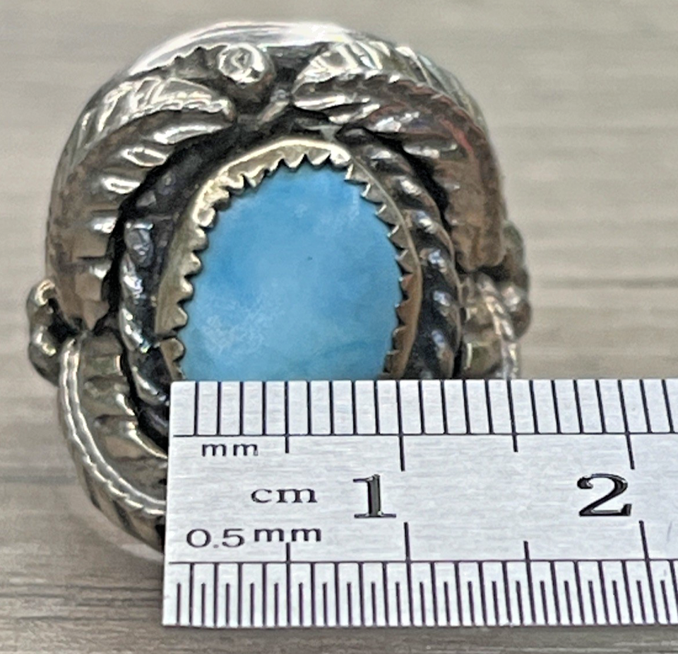 Men's Huge Native Navajo Garrison Boyd Signed G Sterling 925 Turquoise ...