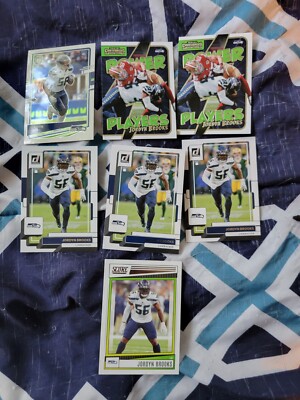 Jordyn Brooks. 7 Card Football Lot. Rookie Optic, Inserts. Great Shape ...
