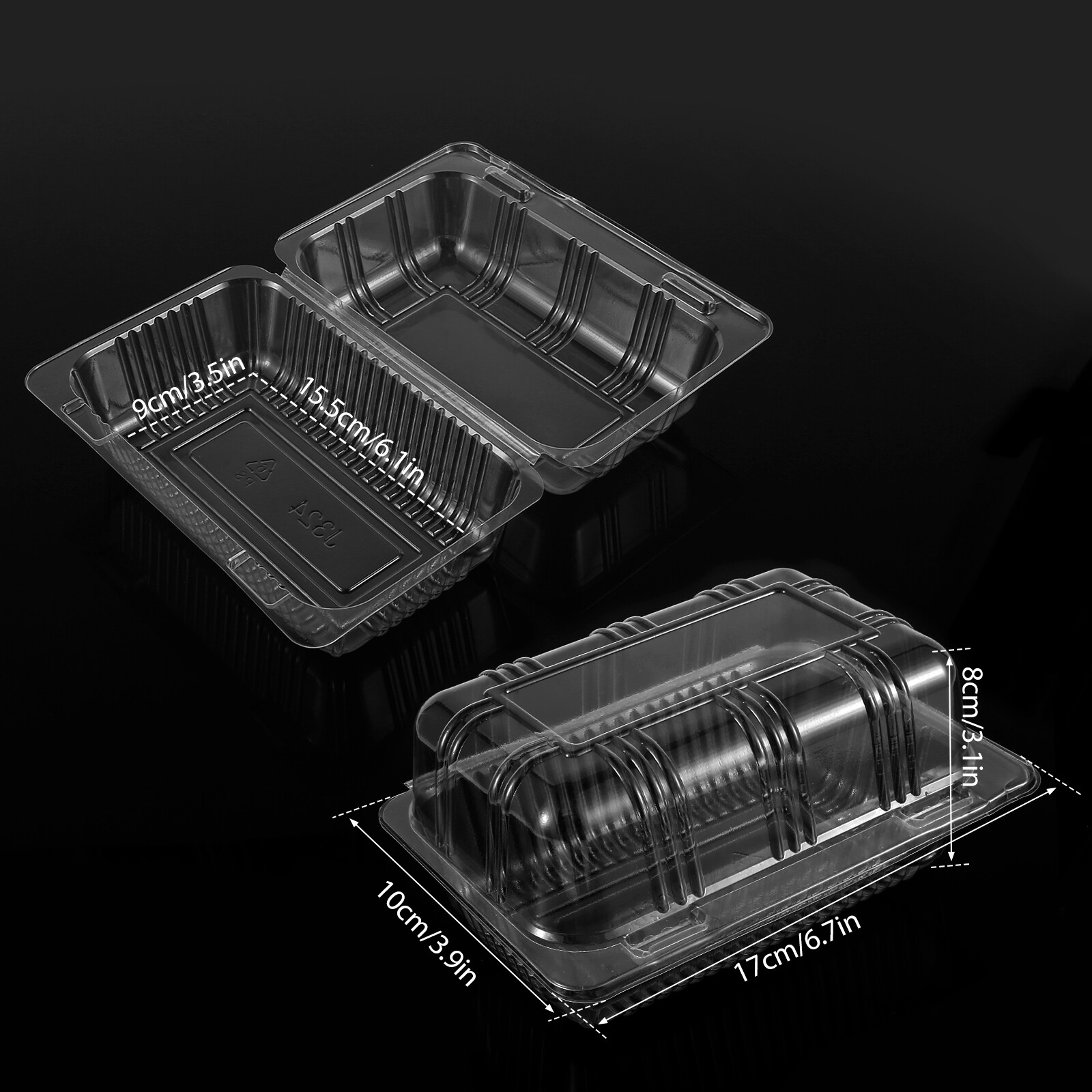 100Pcs Cake Slice Boxes Reusable Cupcake Slice Container Stackable for ...