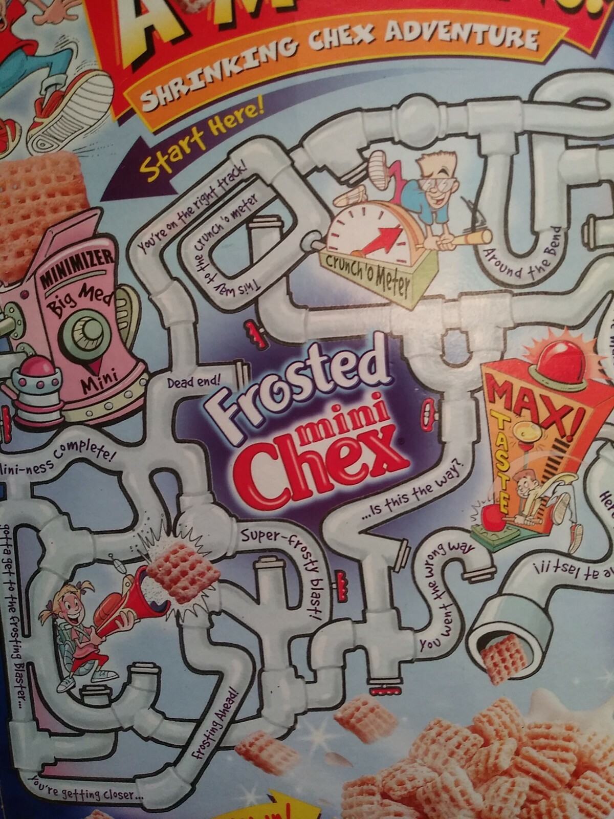 Frosted Mini Chex Cereal Box 2003 Amazing maze MP 934 | eBay