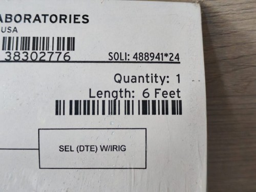 SEL SCHWITZER ENGINEERING LABORATORIES C605 / C605-6 6FEET 9-PIN MALE ...
