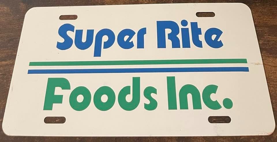 Super Rite Foods Inc Booster License Plate Grocery Wholesaler Retailer ...