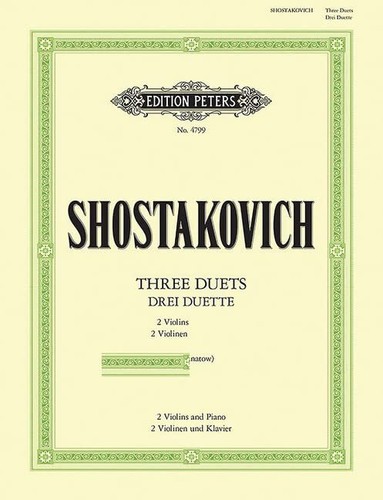 DMITRI SHOSTAKOVICH Shostak 3 Duets Op. 97d for 2 Violins and Piano ...