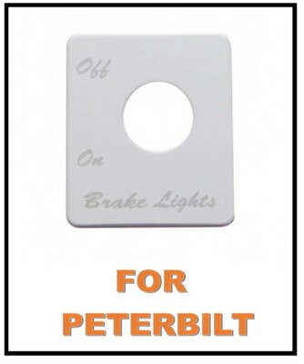 Toggle Switch Plate (Peterbilt) Brake Lights - Off/ On | eBay