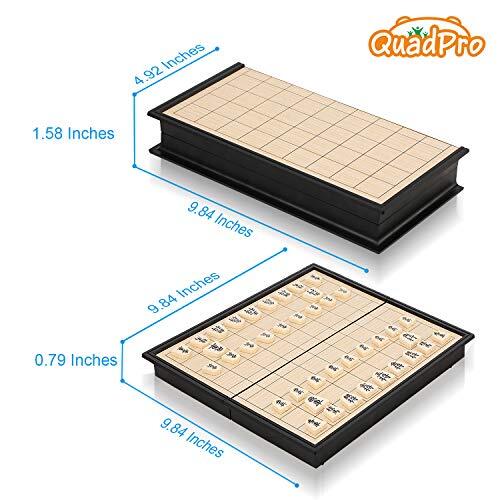 Quadpro Magnetic Japanese Shogi Board Game Set with Folding Board ...