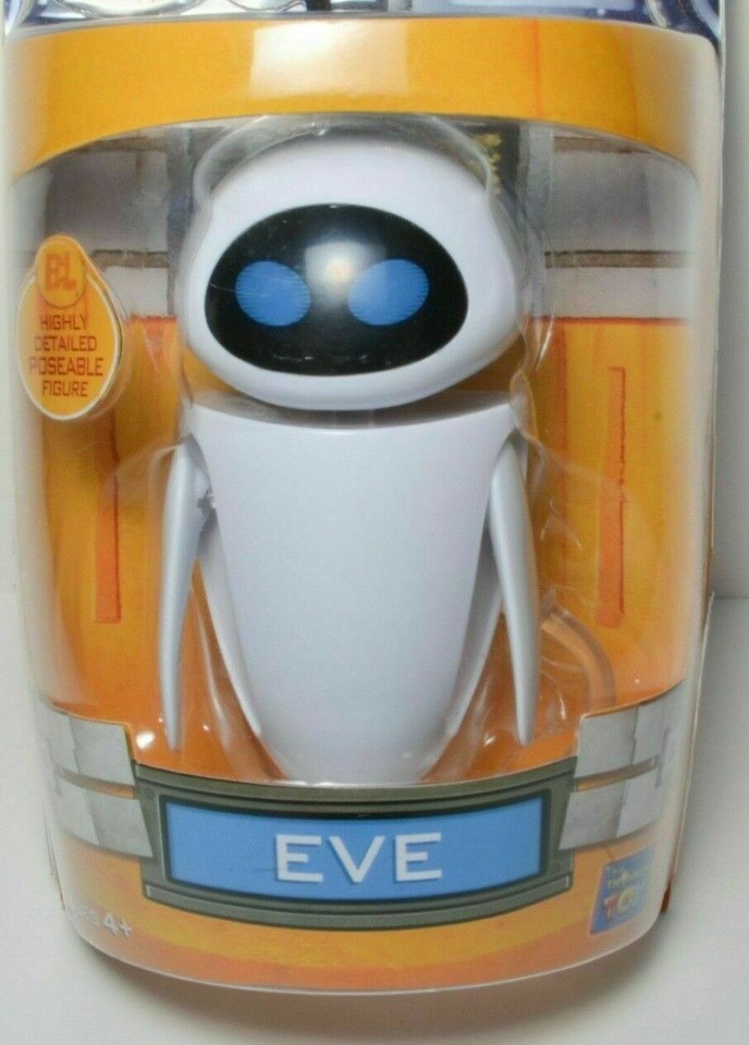Disney Pixar Official Wall-E Posable Highly Detailed Eve Action Figure ...