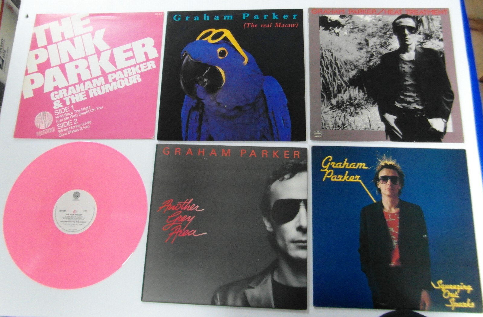 GRAHAM PARKER Lot of 4 LP's & 12" Single The Pink Parker a7959 | eBay