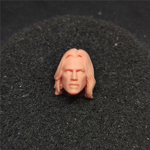 1/18 Scale Long Hair Version Keanu Reeves Head Sculpt Unpainted Fit 3. ...