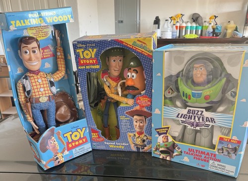 Toy Story Figure Squad Leader and Original Woody, and Original Buzz ...