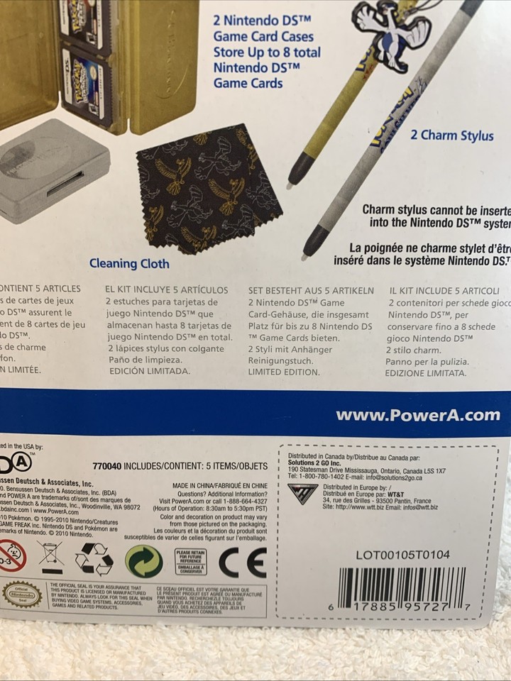 Sealed POKEMON HEART GOLD & SOUL SILVER STYLUS & GAME CASE FOR NINTENDO ...