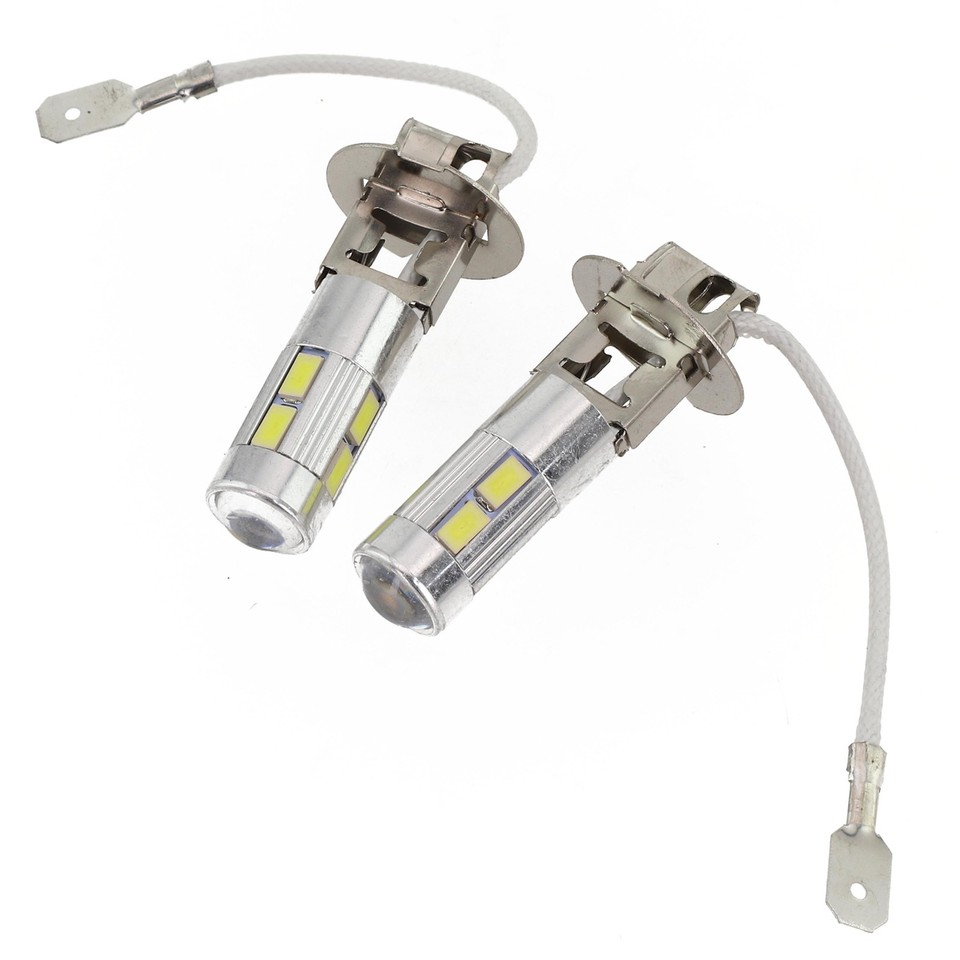 2X H3 LED Bulbs High Power with 6000K White Light for Car Fog Driving ...