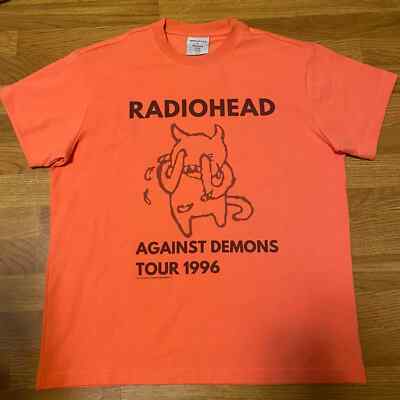 Radiohead T Shirt Against Demons Tour 1996 Orange tee S-5XL NH14686 | eBay