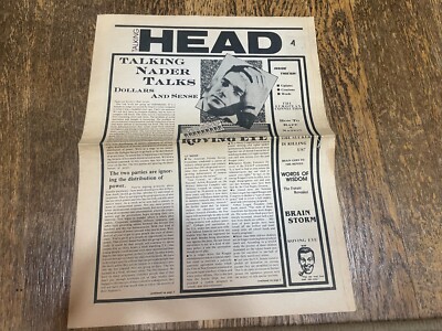 Talking Head Newspaper 1983 NYC Ralph Nader MLK Martin Luther King ...