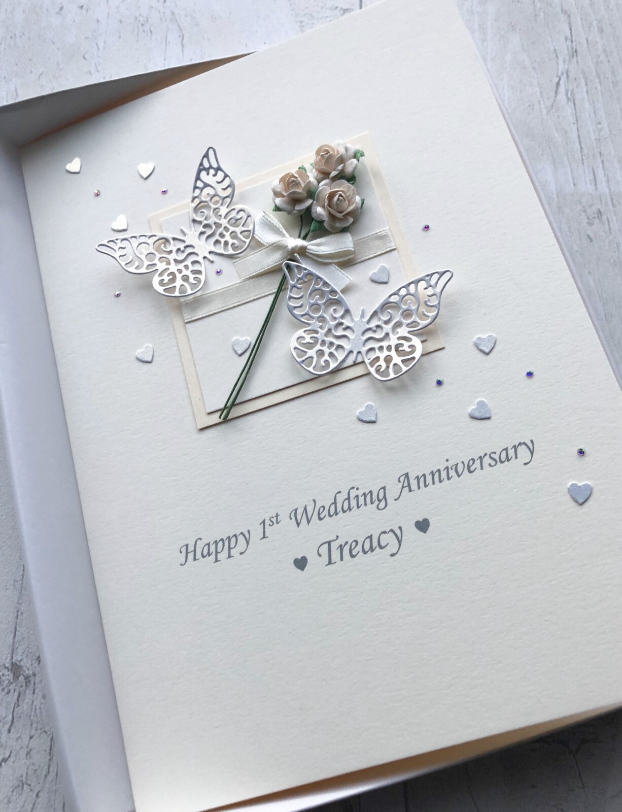 Personalised FIRST WEDDING ANNIVERSARY CARD 1st Anniversary Card ...
