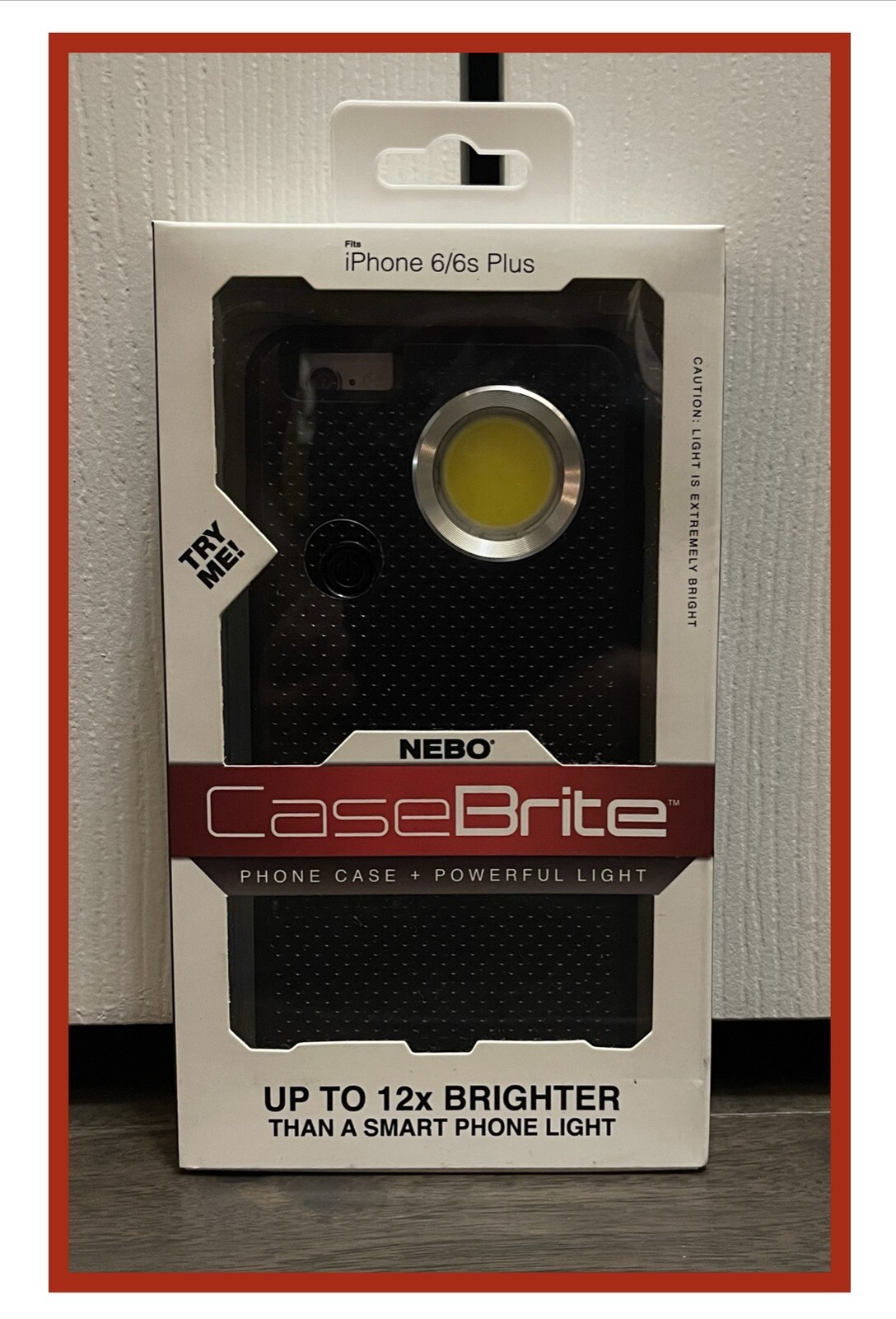 NEBO CASEBRITE iPhone 6/6s Plus Phone Case Flashlight Black 6348 12x ...
