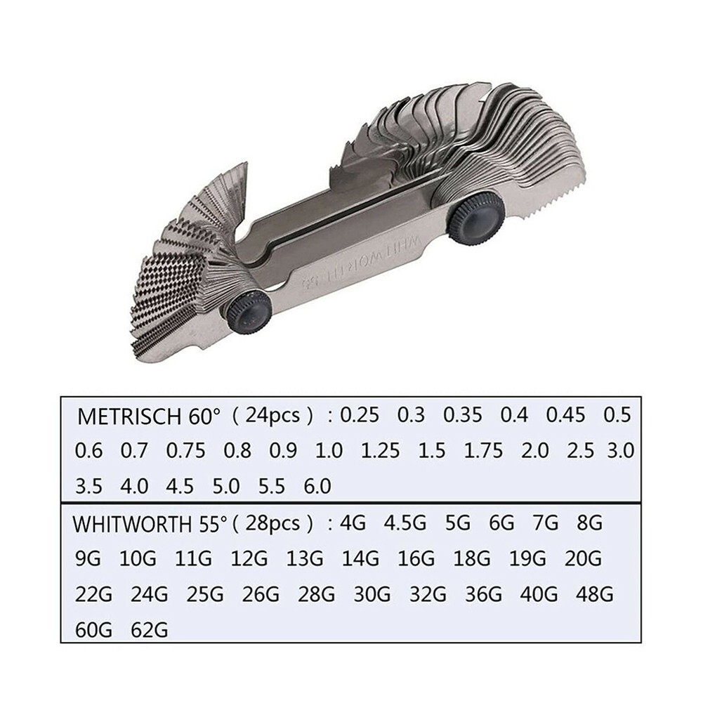 Useful Thread Gauge Pitch Gauges Screw Caliper Set Spare Parts Hot Sale ...