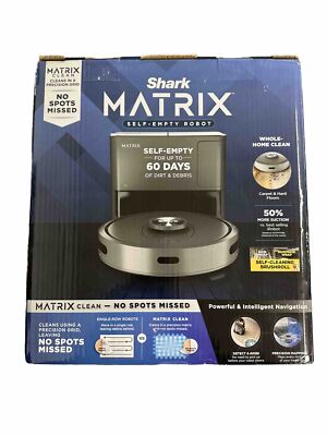 Shark Matrix Self-Empty Robot Vacuum (Model RV2300S) With Bagless Base ...