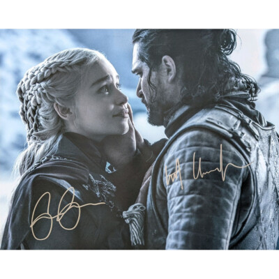 Emilia Clarke and Kit Harington Autographed 16x20 #4 w/ Beckett | eBay
