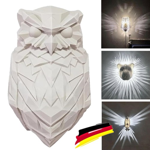 Magische 3D-gedruckte Eulenlampe Owl Wall Light Eagle Lamp, Eulen Lampe WandDeko | eBay.de