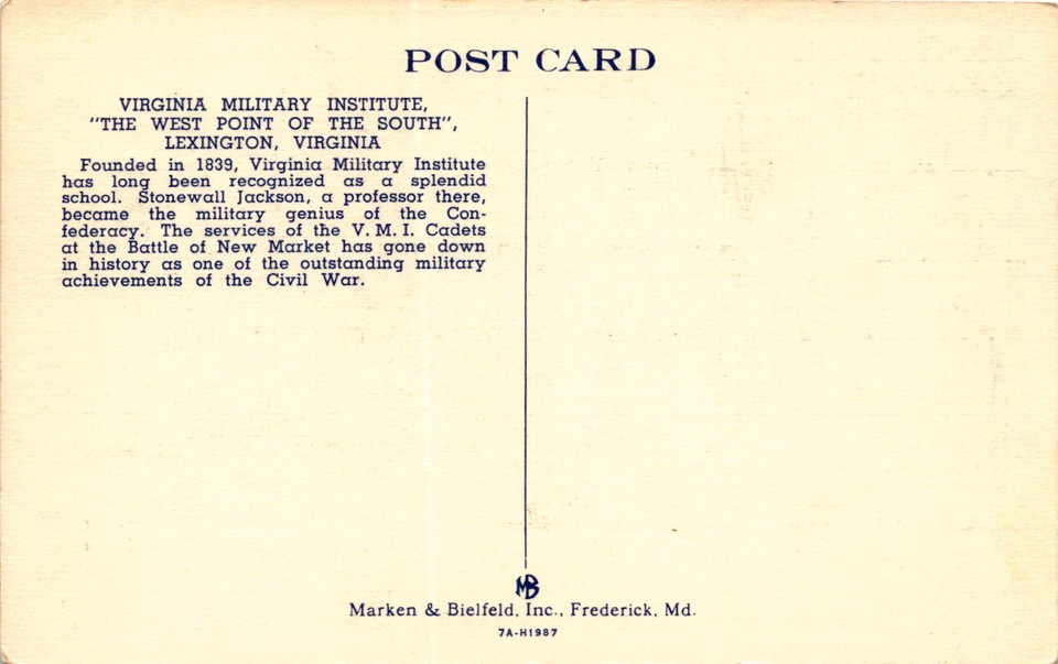 Virginia Military Institute VMI West Point of the South Lexington ...