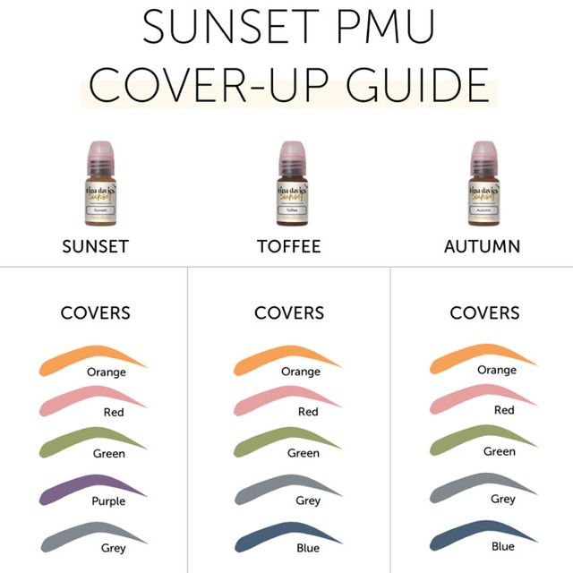 Tina Davies Sunset Collection Perma Blend Set Kit Microblading ...