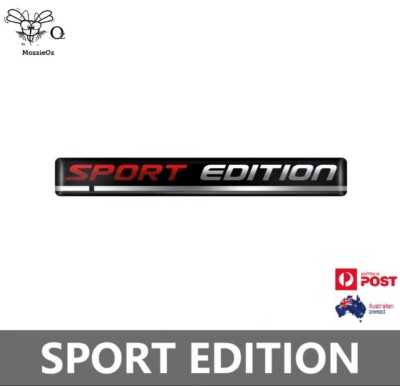 Sport Edition Interior Badge Sticker Epoxy Emblem Logo Car Decal Red ...