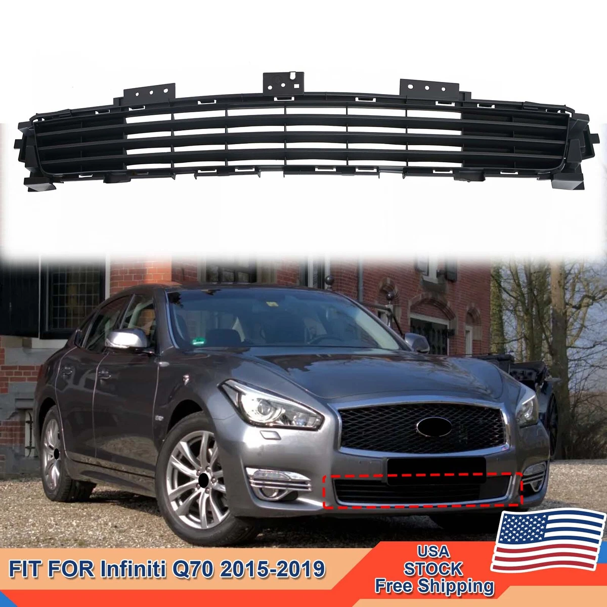Gloss Black Car Racing Grills Front Grille Upper Bumper, 54% OFF