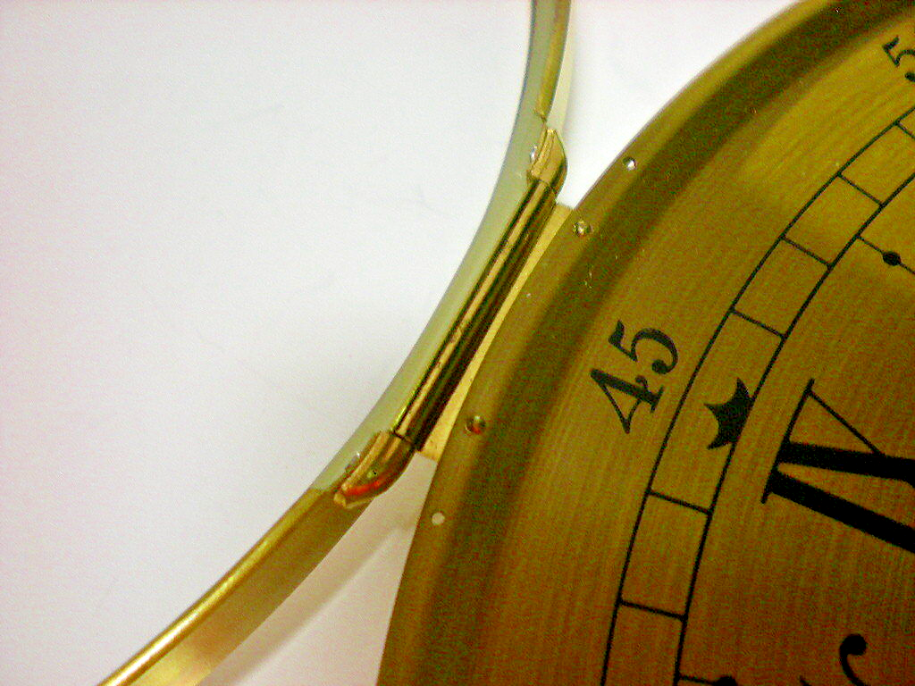 Bezel Glass Brass Clock Dial Size 8" (200mm) Dia. Hinged Convex Glass ...