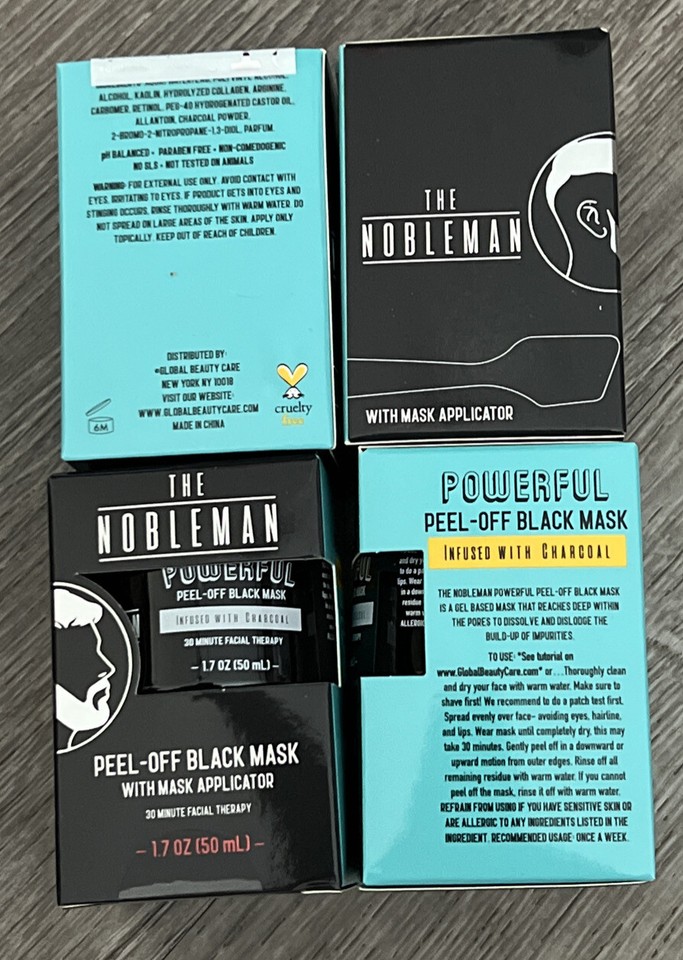 The Nobleman Peel Off Black Mask Infused w Charcoal 30 min Facial ...