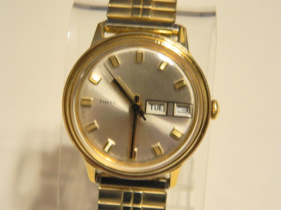 TIMEX 1973 VINTAGE AUTOMATIC 16860 2773 DAY DATE MEN'S WATCH WORKING ...