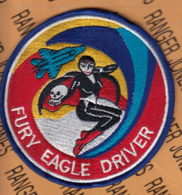 USAF Air Force 1st Fighter Squadron FS FURY Eagle Driver 3.75" patch c ...