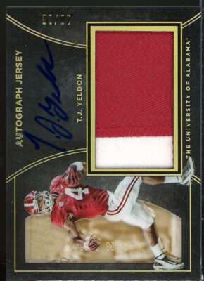 T.J. Yeldon Rookie 2016 Panini Black Gold Collegiate Autograph Jersey ...