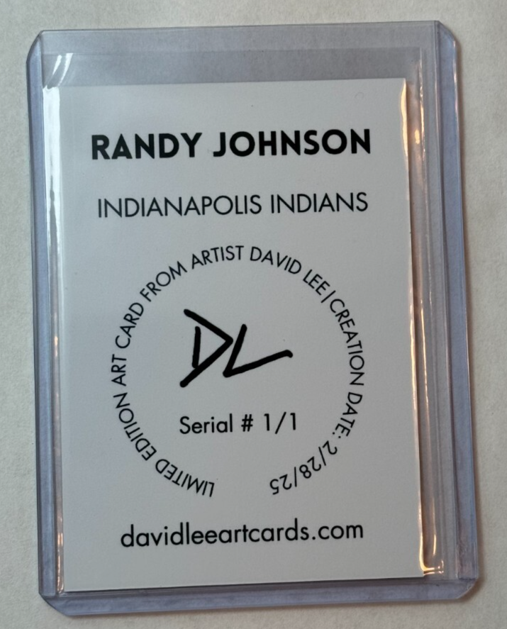 Randy Johnson Platinum Artist Signed "Indianapolis Indians" Trading ...