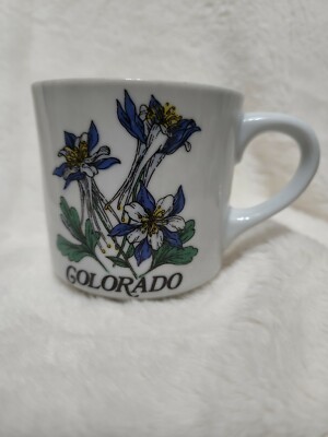 Colorado Coffee Cup With The State Flower, The Columbine | eBay