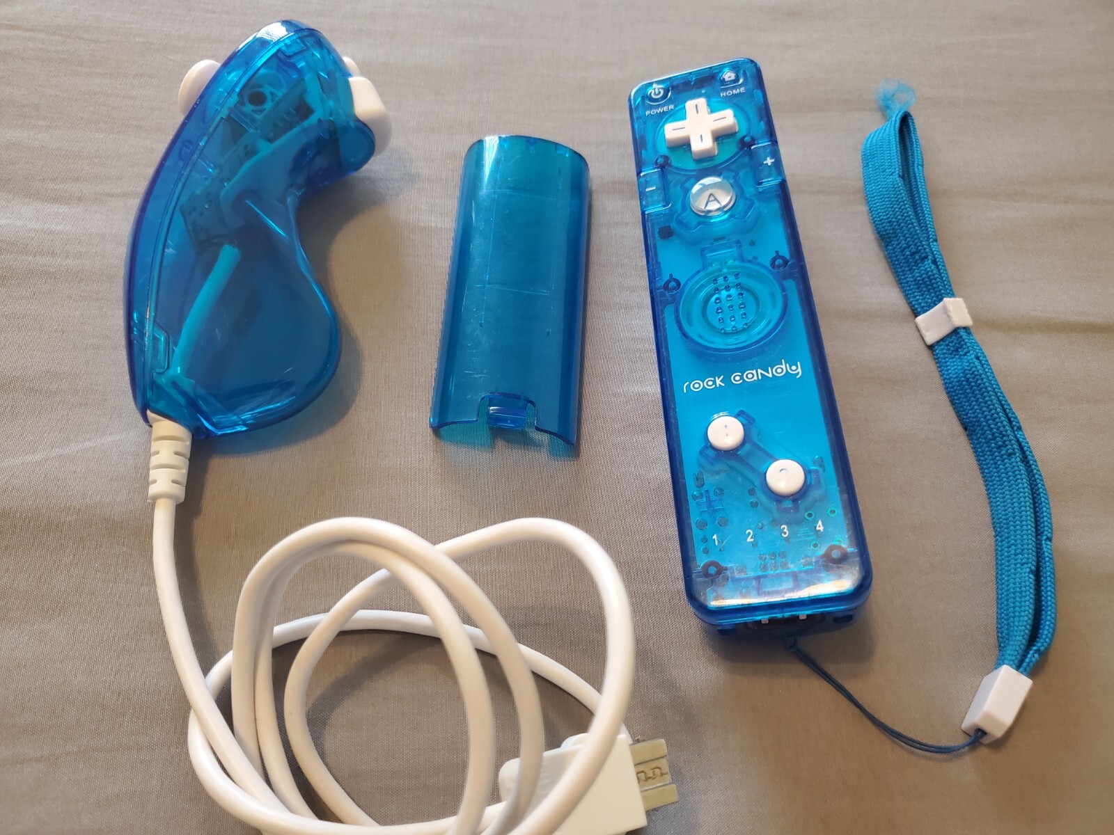 Blue ROCK CANDY Remote Controller Nintendo Wii w/ Nunchuck Tested ...