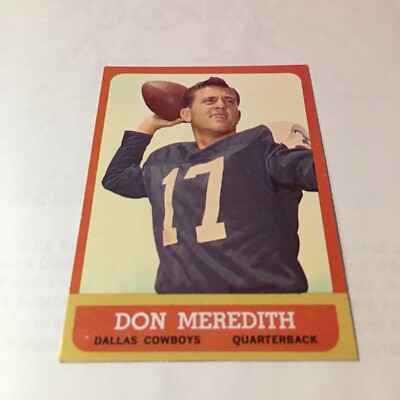 1963 Topps football card #74 Don Meredith (exmt), see pics | eBay