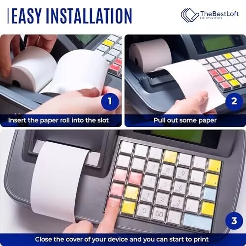 2 1/4" x 50' Thermal Paper Rolls, 50-Pack for Square & Credit Card ...