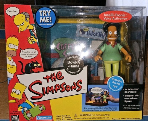 The Simpson Figure Bowl-A-Rama Environment Apu by Playmates NEW bowling ...