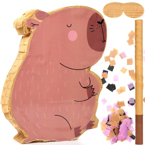 Sonwyoung Capybara Piñata Kids Birthday Party 15.7" Animal w/ Bat ...