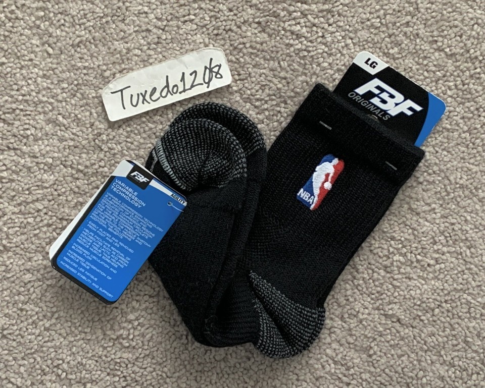 New! 1 Pair FBF Originals NBA Game Issue Compression Logoman Quarter ...