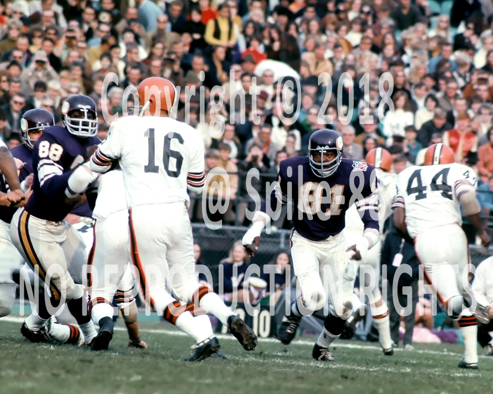 ALAN PAGE & CARL ELLER MINNESOTA VIKINGS VS. CLEVELAND BROWNS BILL ...